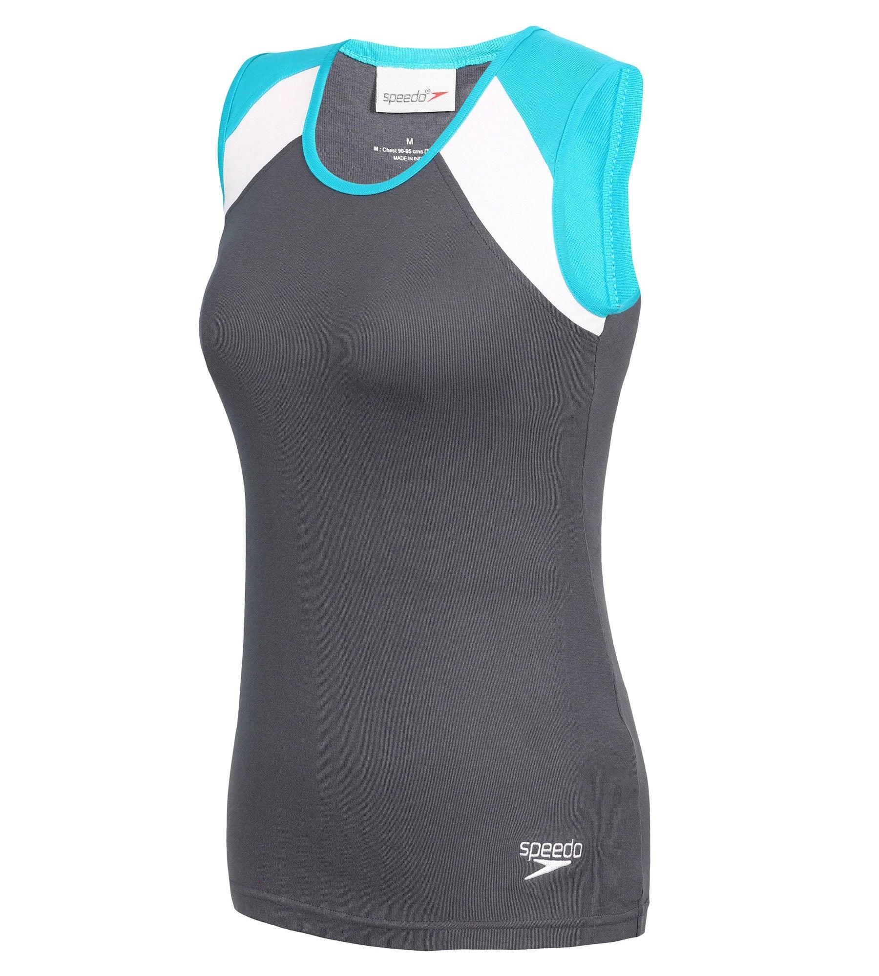 Buy Speedo Women's Trendy Tank T-Shirts - Charcoal & Mystic - Apparel ...