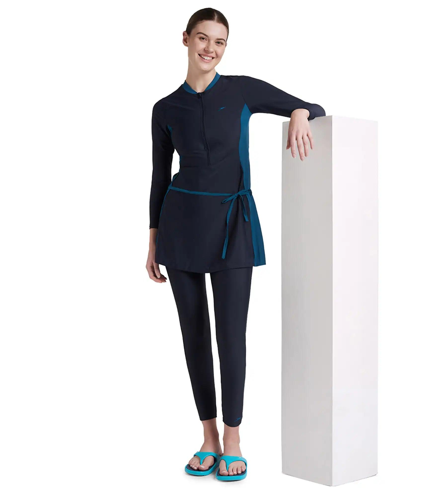 Buy Speedo Two Piece Full Body Suit Truenavy-Darkteal Swimwear Online ...