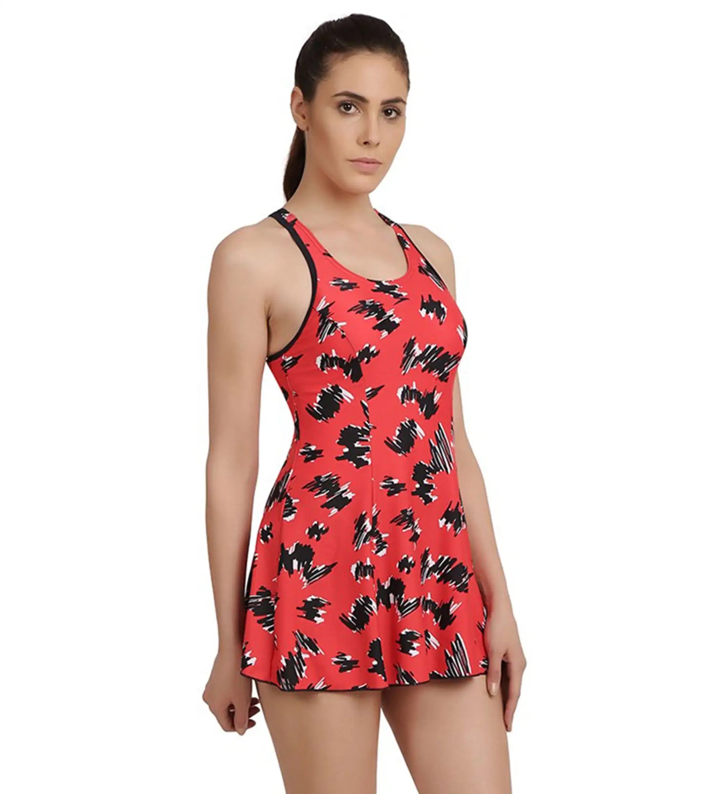 Buy Speedo Printed Swimdress - Navy - Risk Red Swimwear Online | Speedo ...