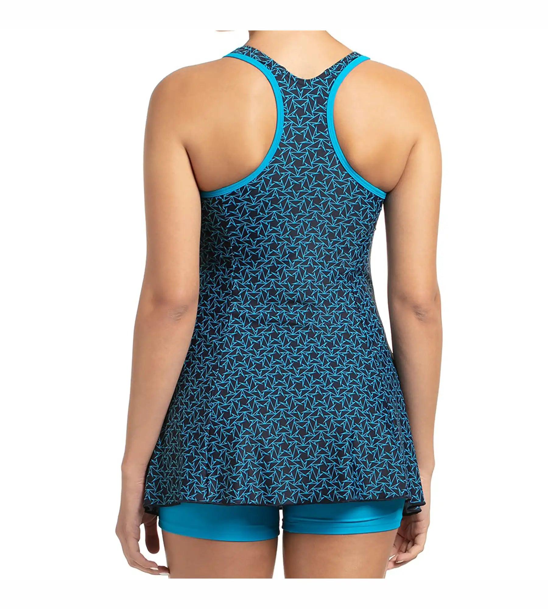 Buy Speedo Boomstar All Over Printed Swimdress With Boyleg True Navy ...