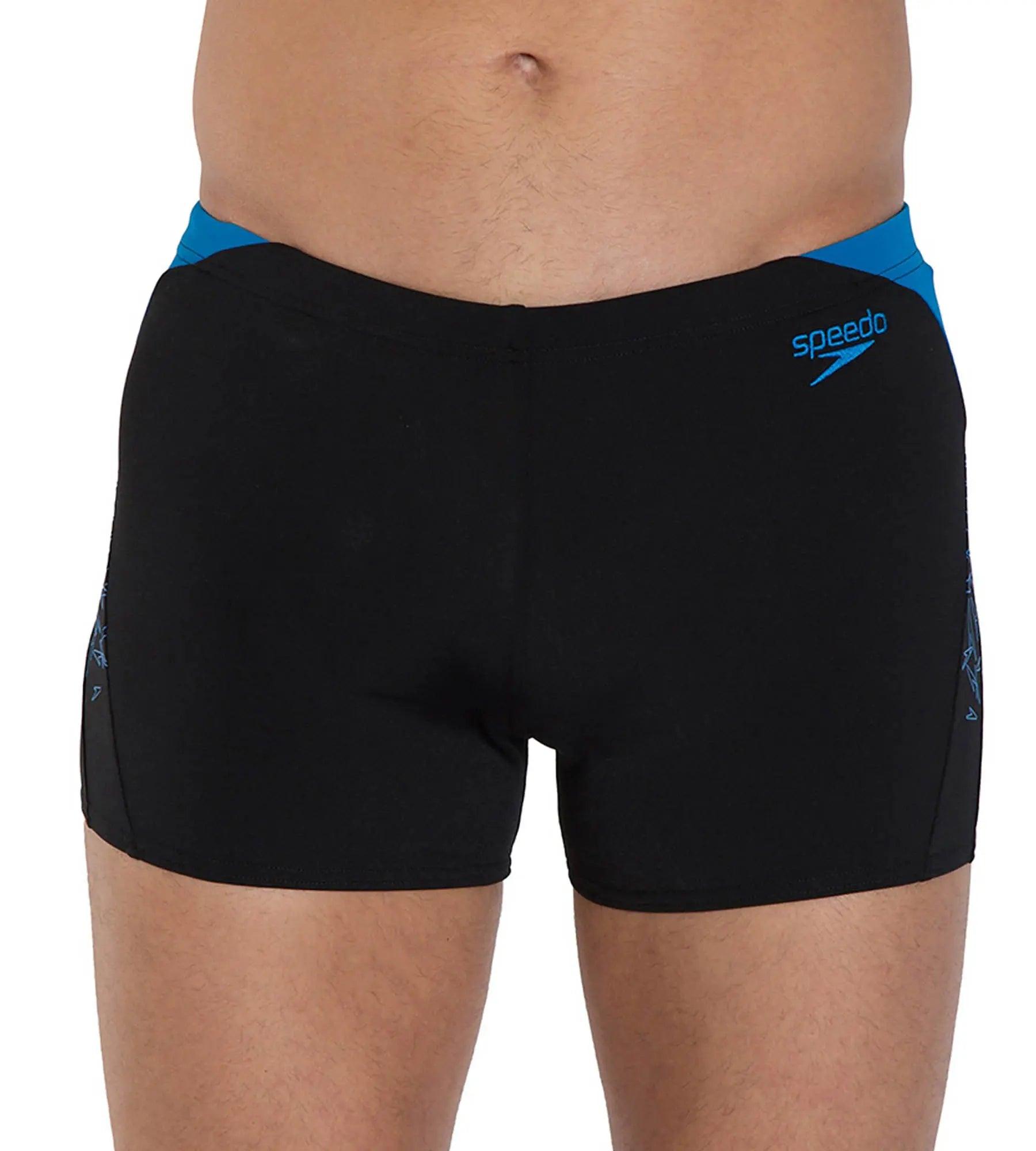 Buy Speedo Men's Endurance+ Boom Splice Aquashort - Black & Danube ...