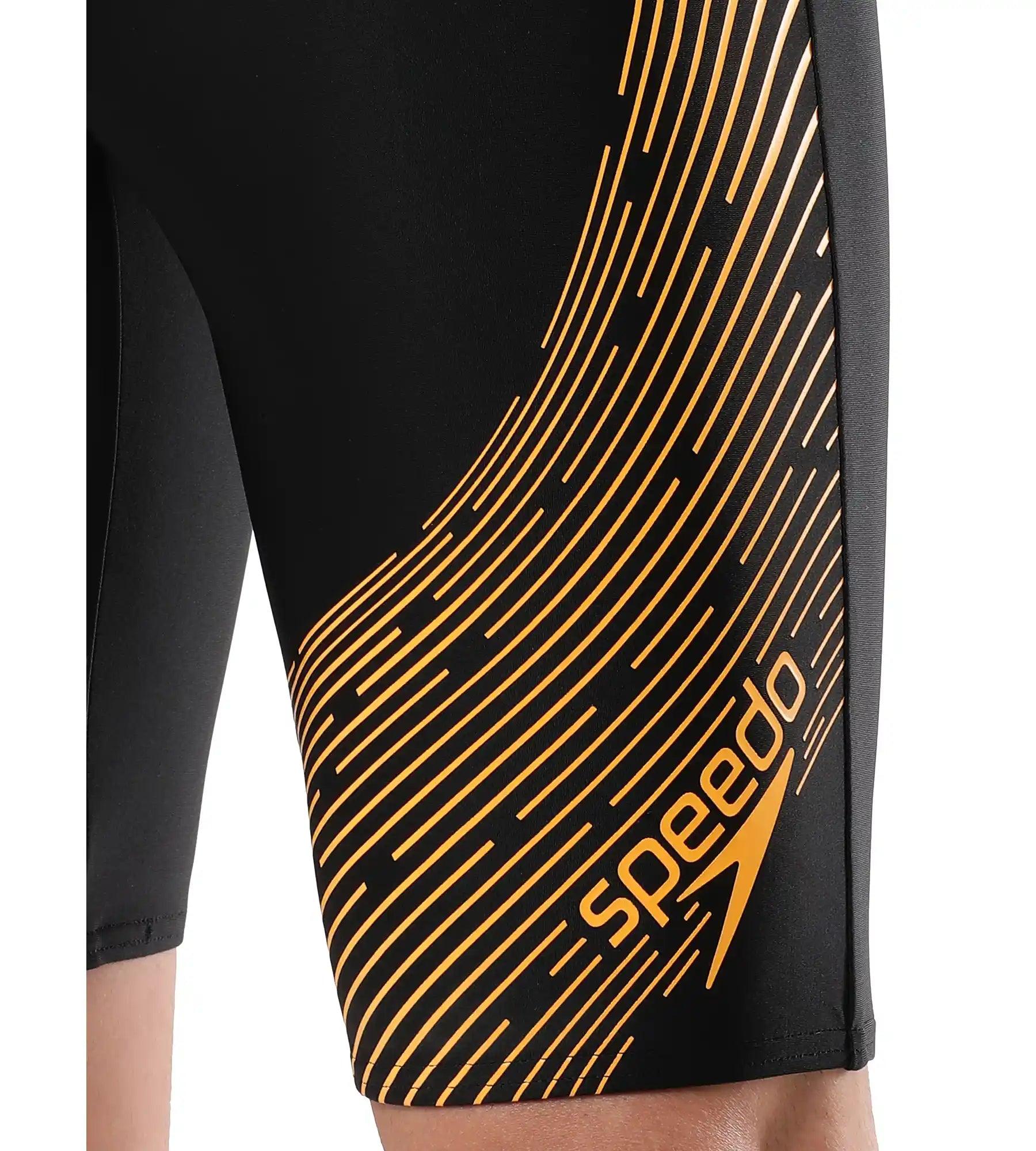 Buy Speedo Medley Logo Jammer Black-Mandarin-Peel Swimwear Online ...