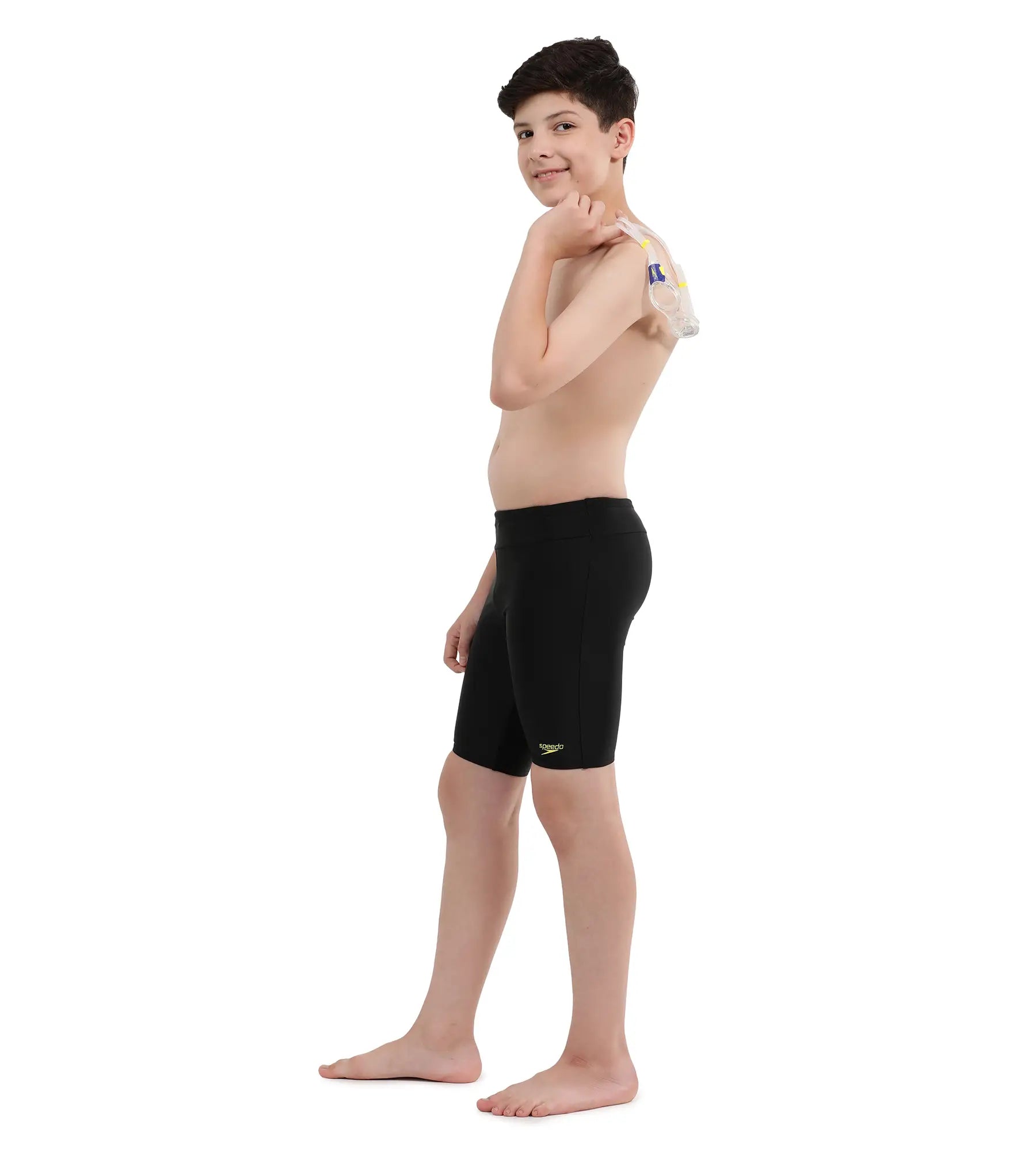 Buy Speedo Essential Houston Jammer Black-Lemon-Drizzle Swimwear Online ...