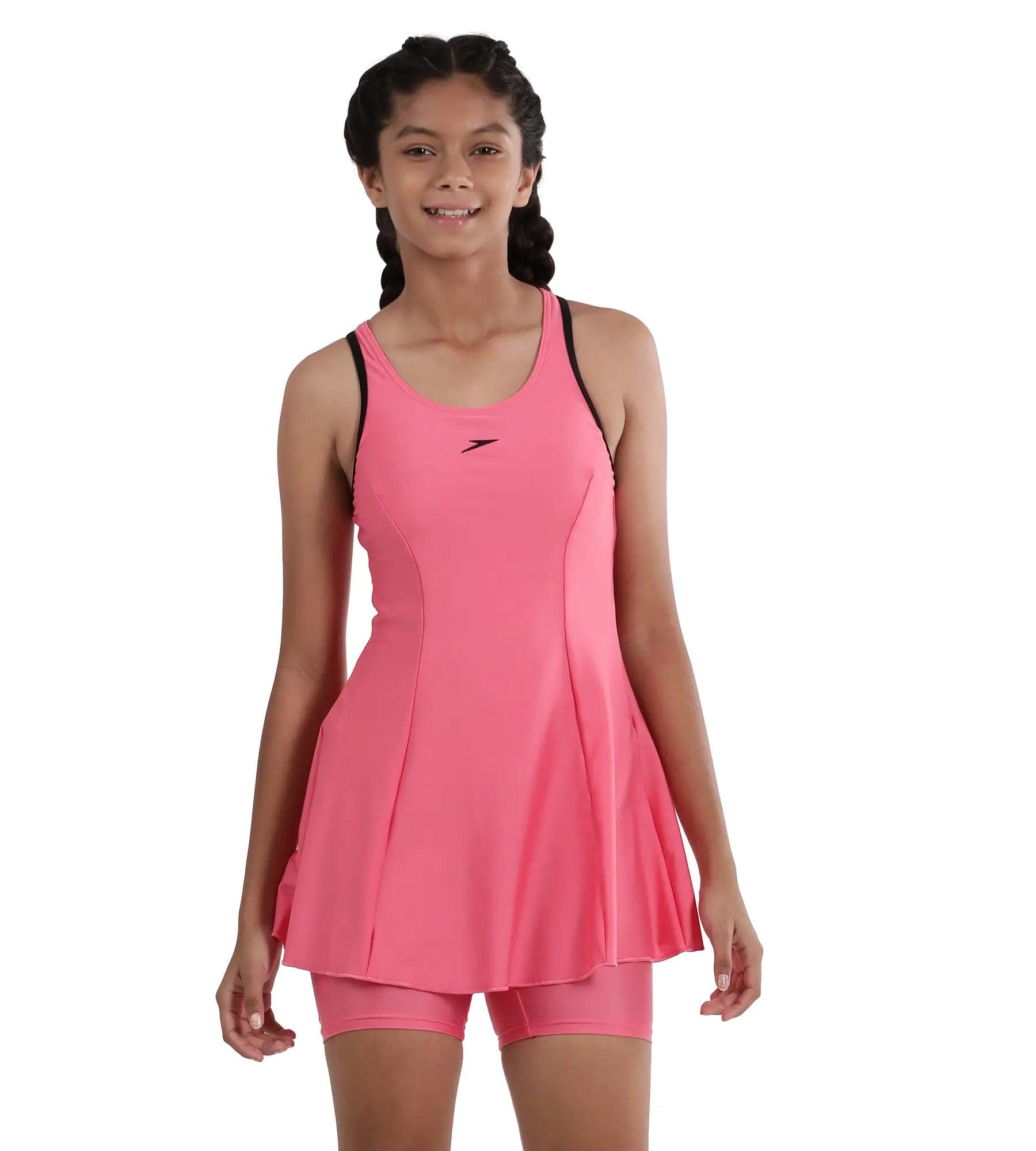 Buy Speedo Racerback Swimdress Essential With Boyleg Fandango-Pink ...