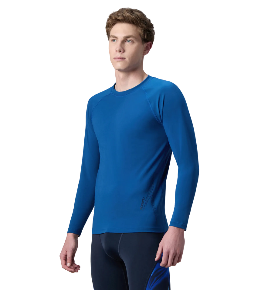 Buy Speedo Men's Endurance+ Long Sleeve Performance Suntop - Aegean ...