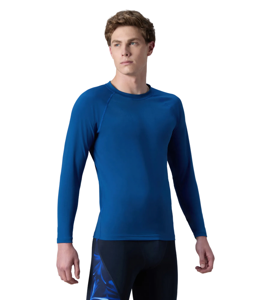 Buy Speedo Men's Endurance+ Long Sleeve Performance Suntop - Aegean ...