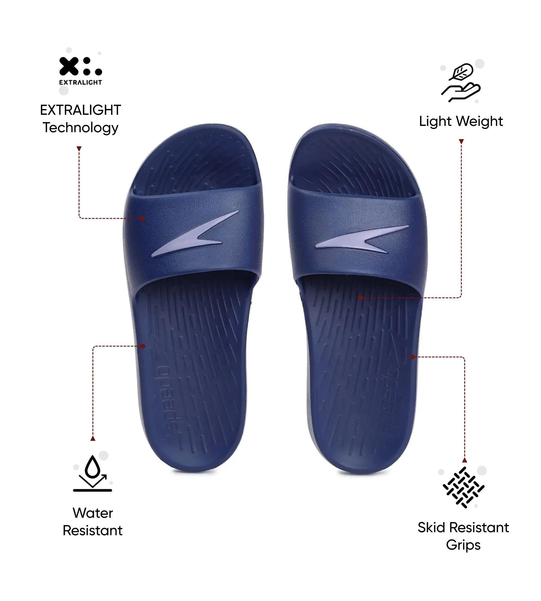 Buy Speedo Single Colour Slide Ammonite-Miami Lilac Footwear Online ...