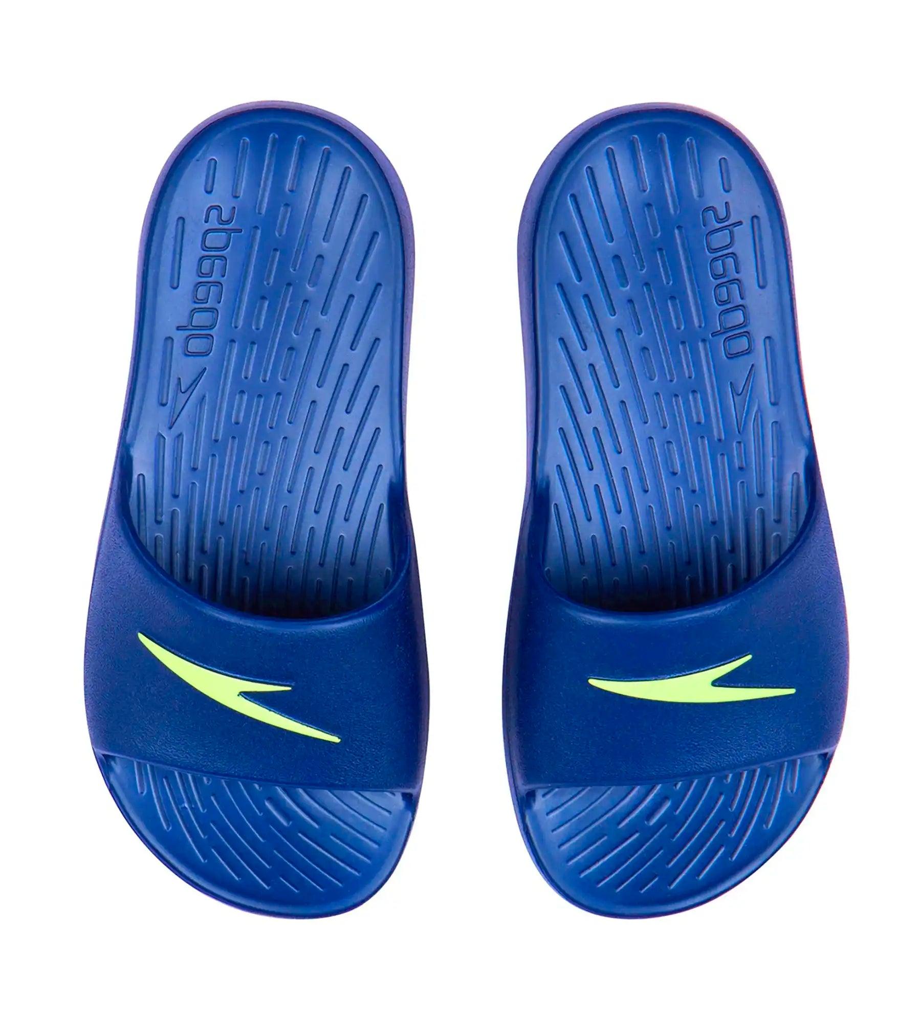 Buy Speedo Single Colour Slide Navy-Bright Zest Footwear Online| Speedo ...