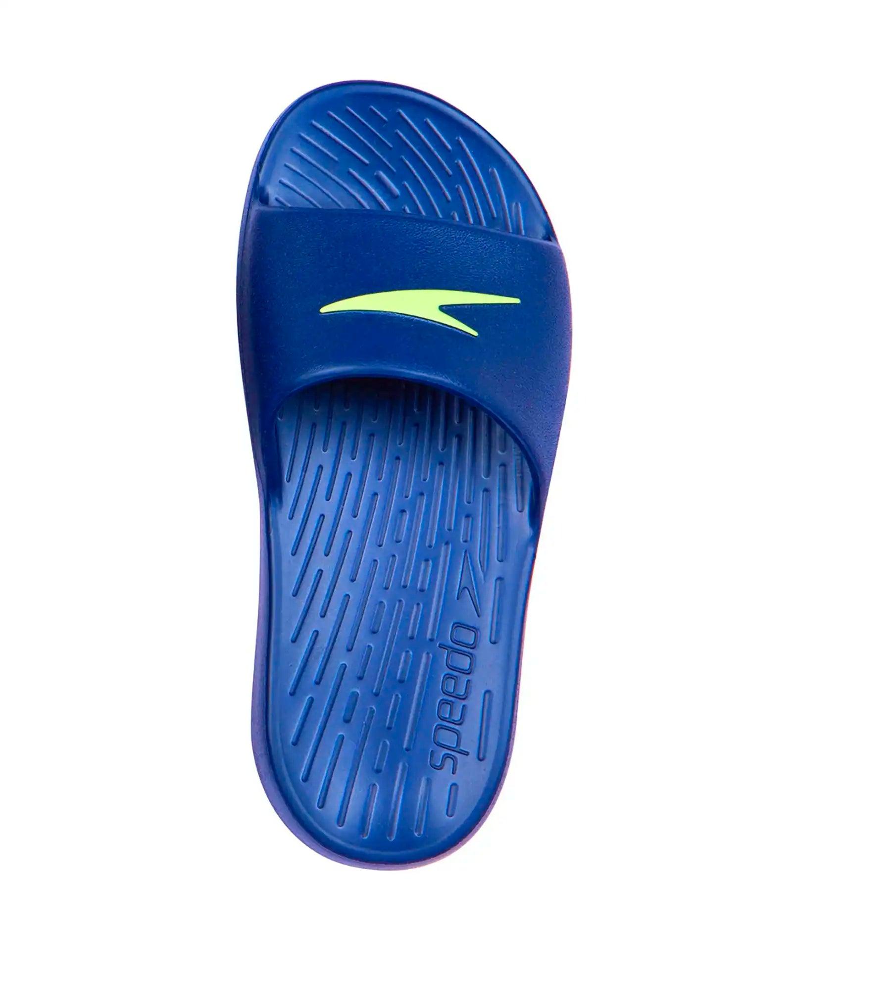 Buy Speedo Single Colour Slide Navy-Bright Zest Footwear Online| Speedo ...