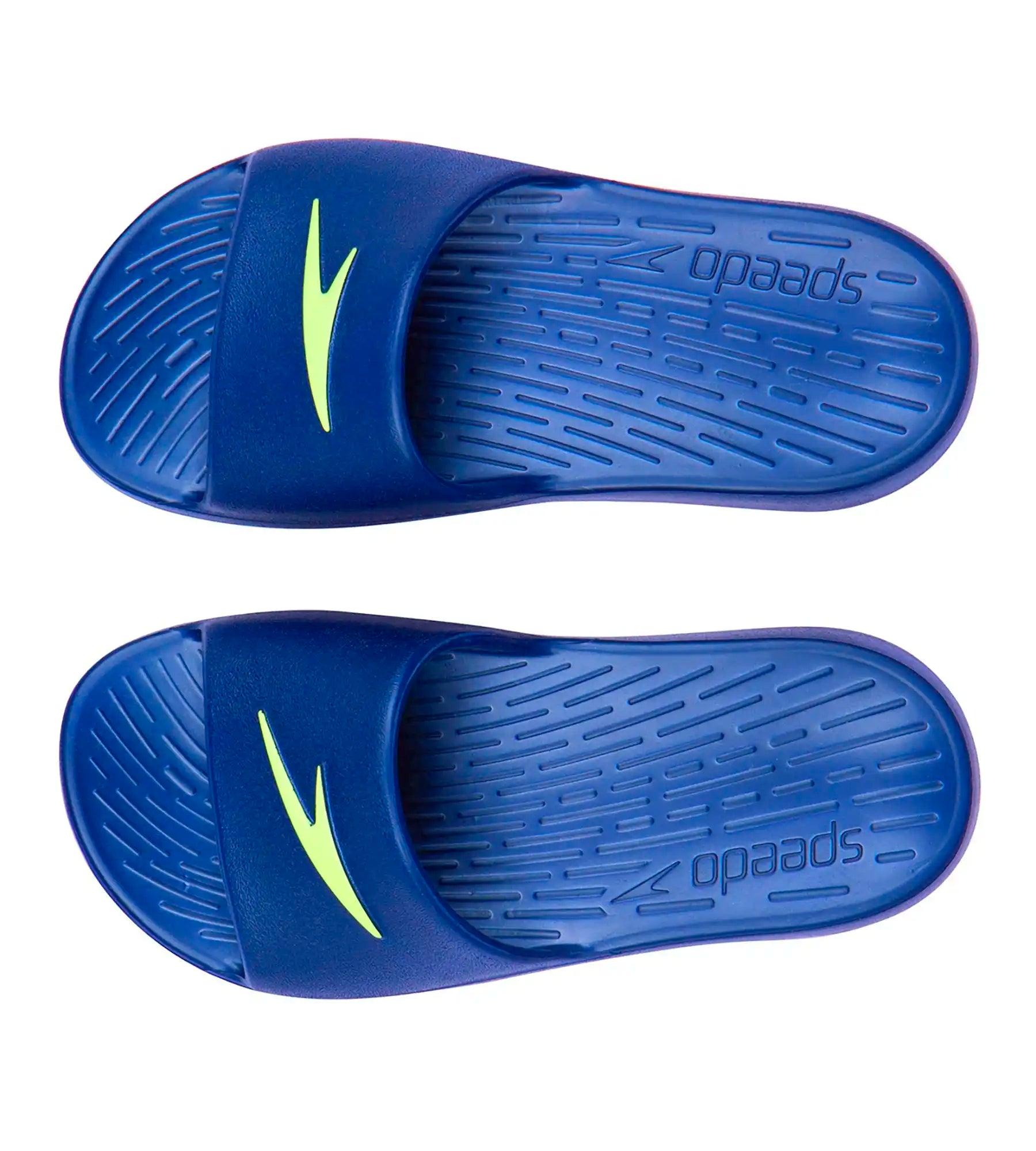 Buy Speedo Single Colour Slide Navy-Bright Zest Footwear Online| Speedo ...