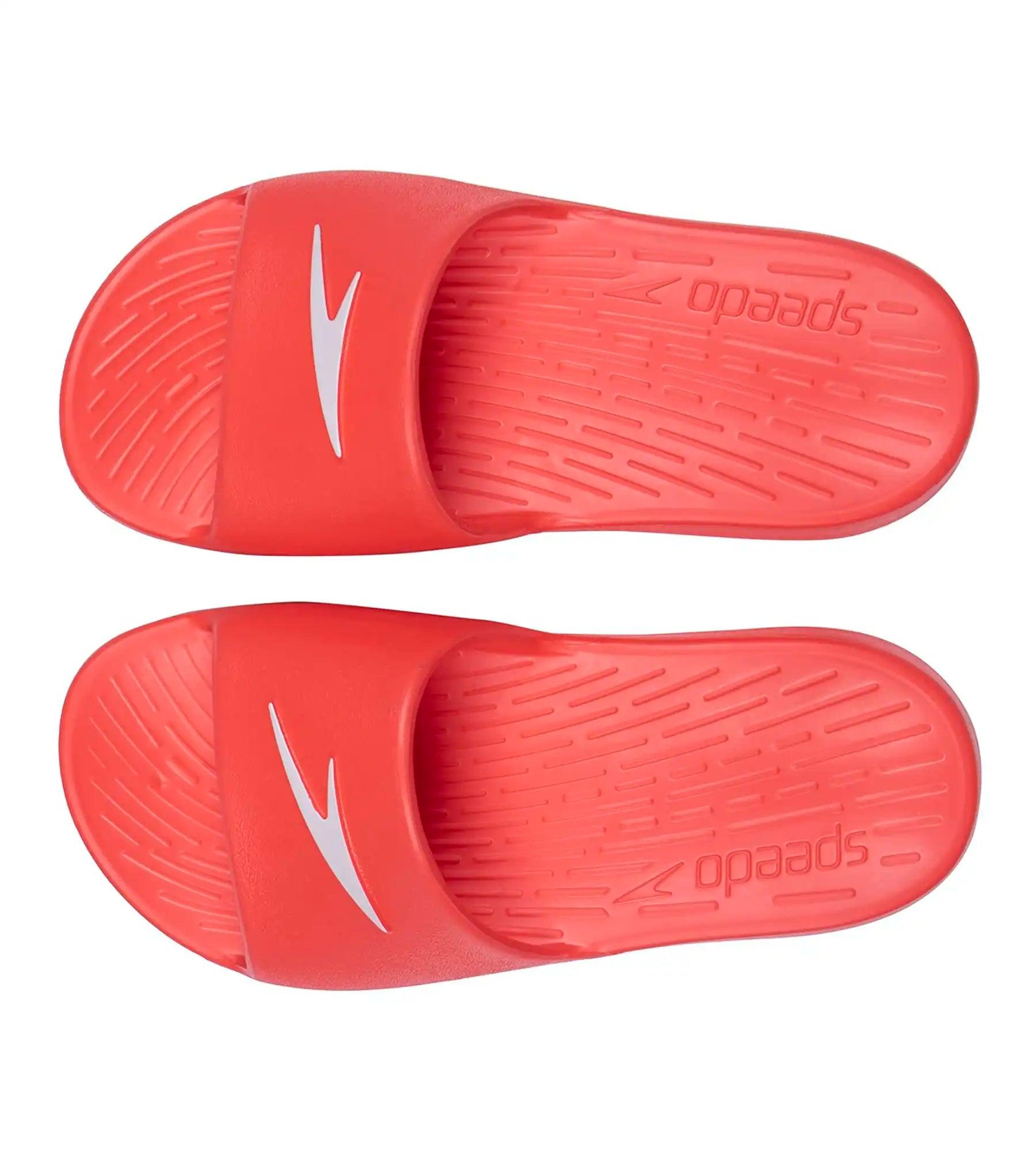 Buy Speedo Single Colour Slide Lava Red-White Footwear Online| Speedo India