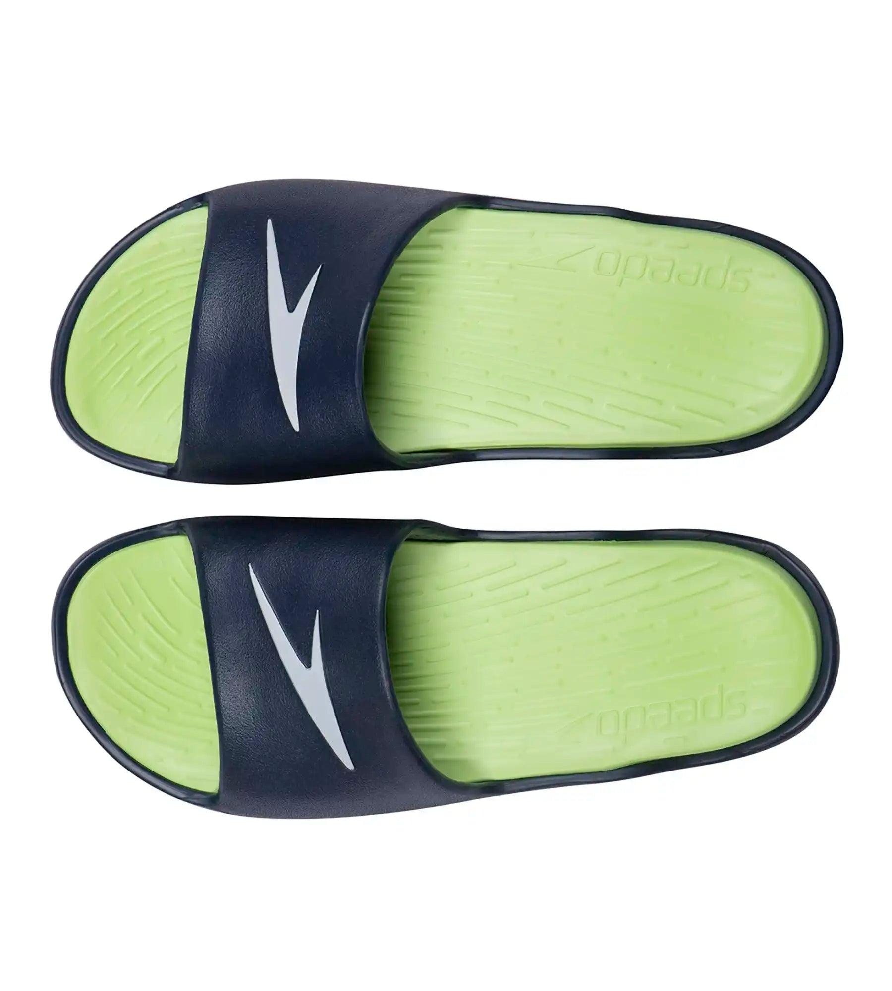 Buy Speedo Single Colour Slide Bright Zest-Navy-White Footwear Online ...