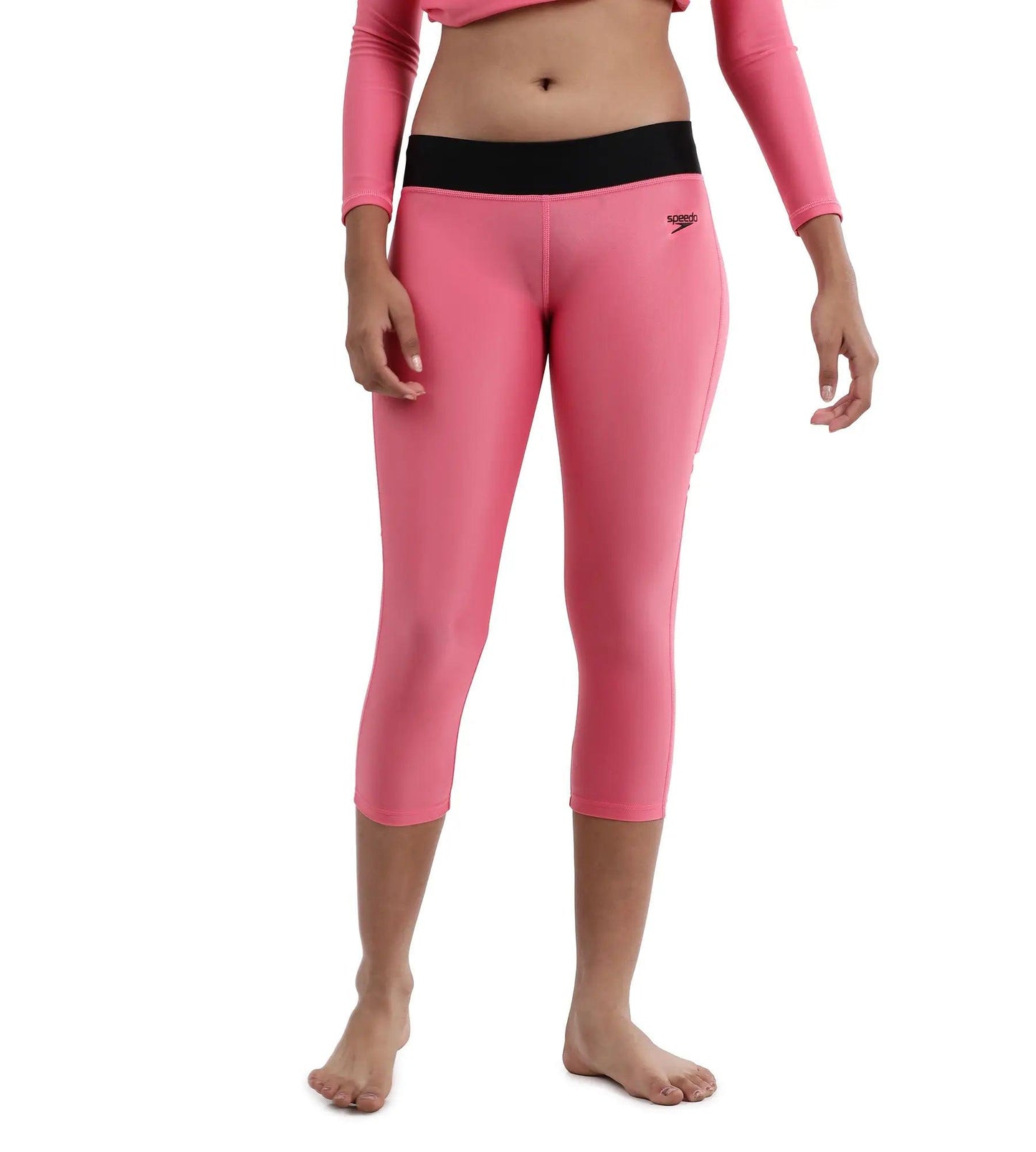 Buy Speedo Active Capri Fadango-Pink-Black Swimactive Online | Speedo India