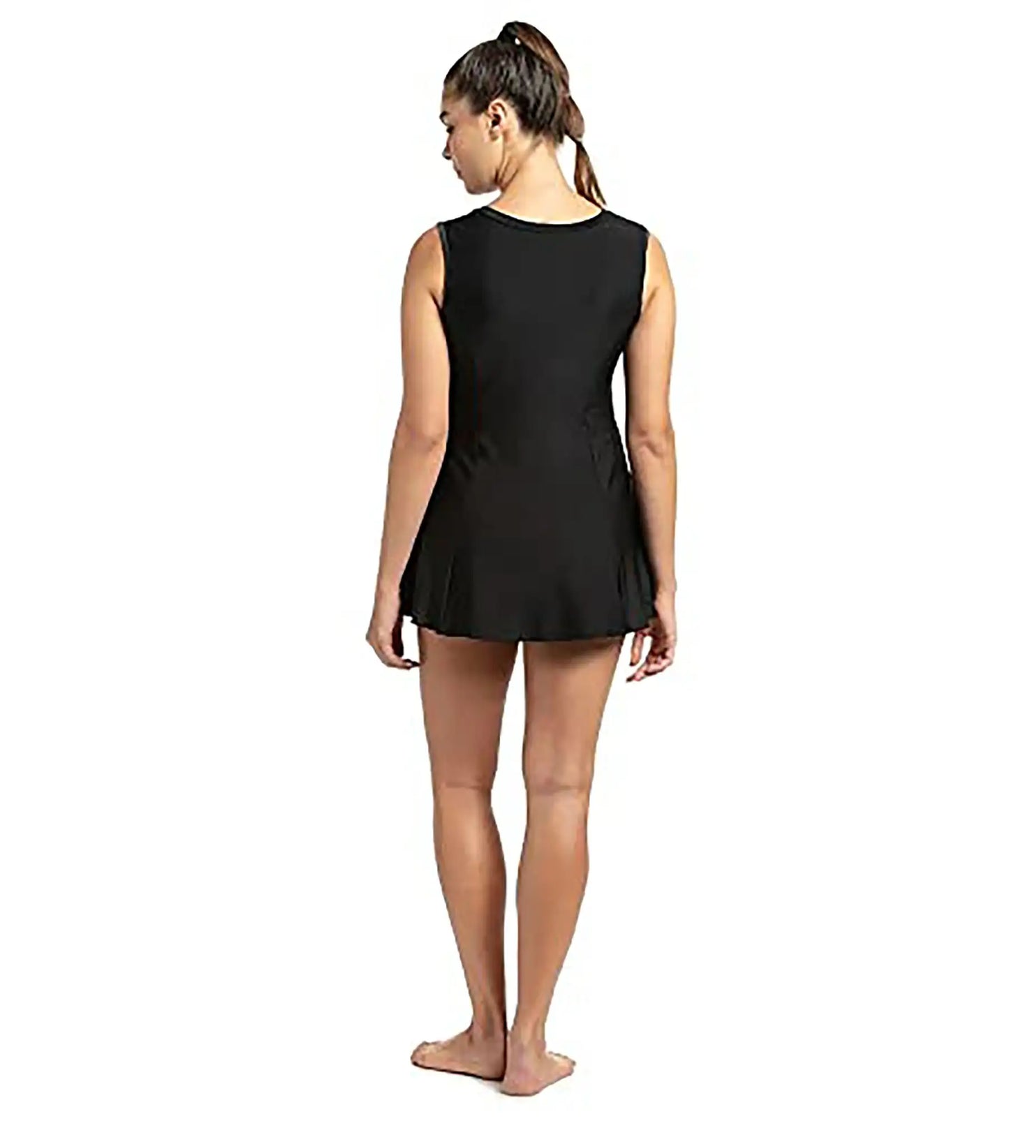Buy Speedo Female Closedback Swim Dress Essential With Boyleg-Black ...