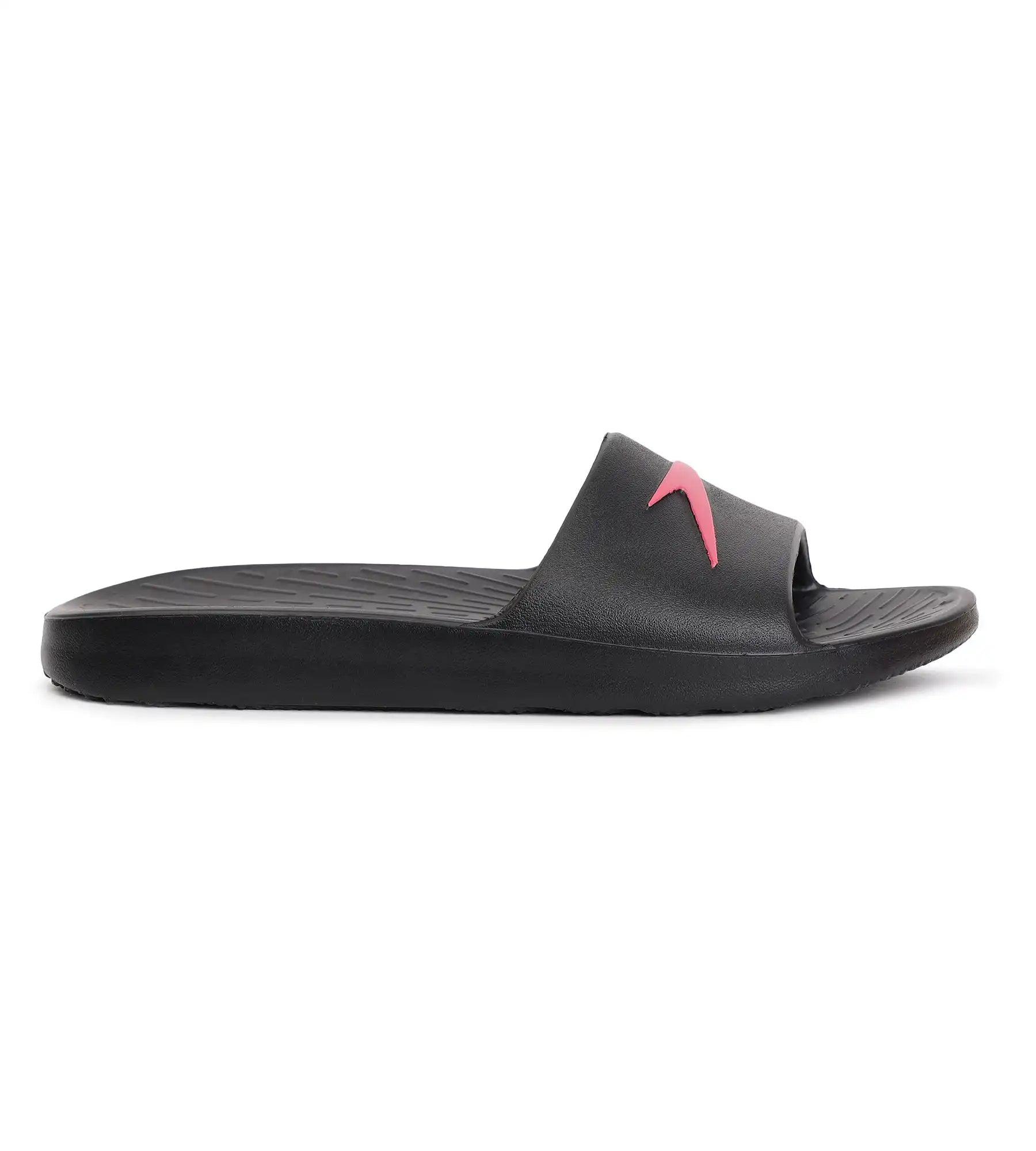 Buy Speedo Single Colour Slide Black-Raspberry Fill Footwear Online ...