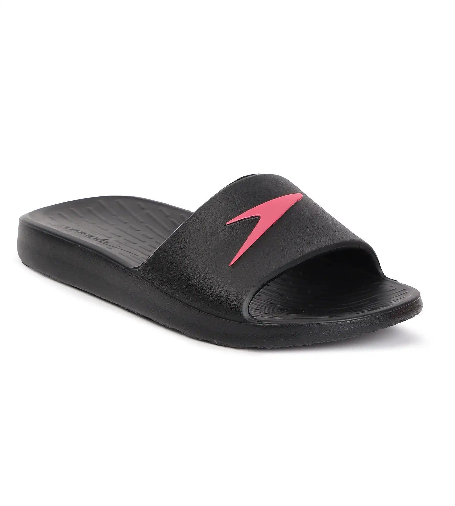 Buy Speedo Single Colour Slide Black-Raspberry Fill Footwear Online ...