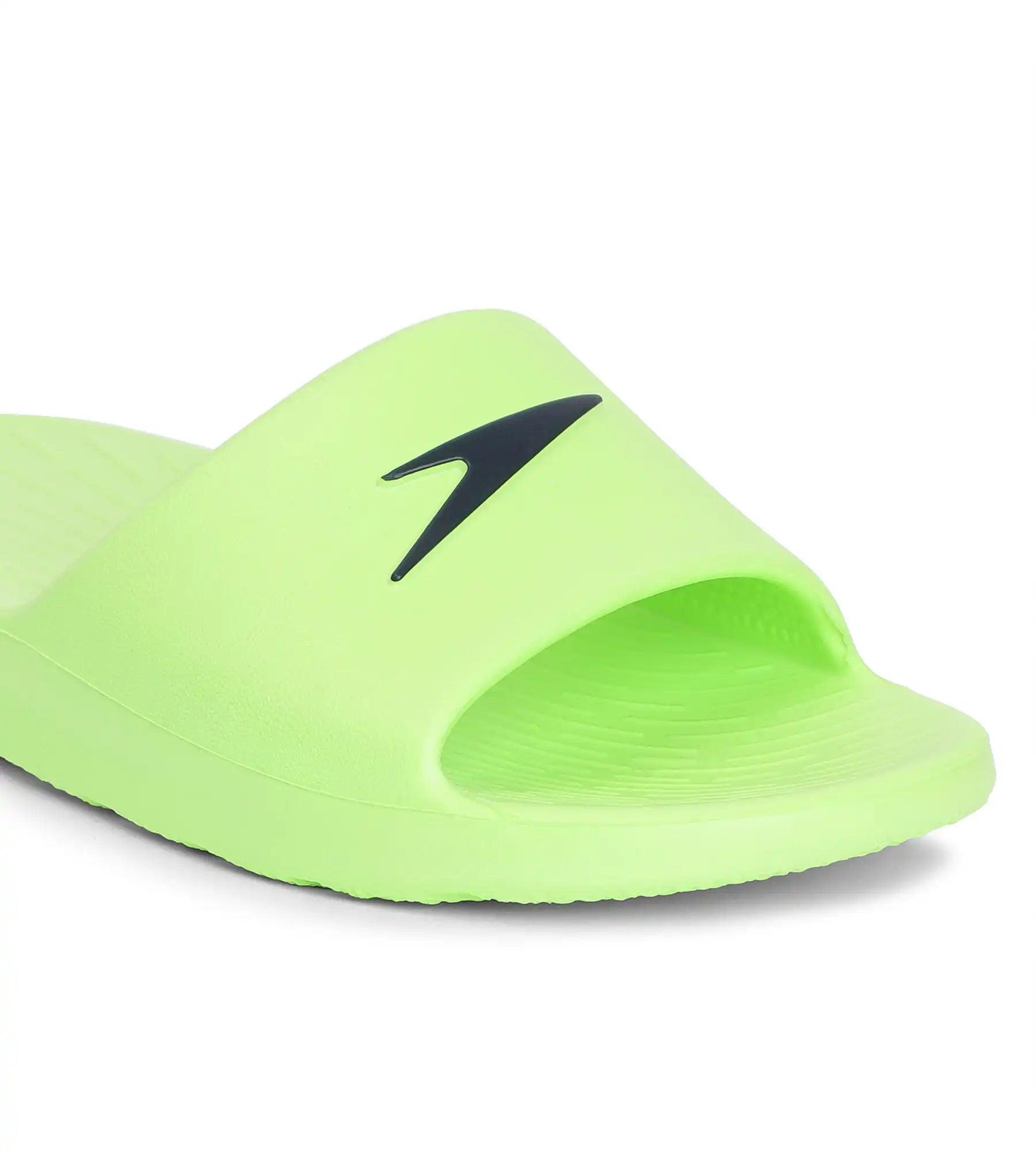Buy Speedo Single Colour Slide Bright Zest-True Navy Footwear Online ...