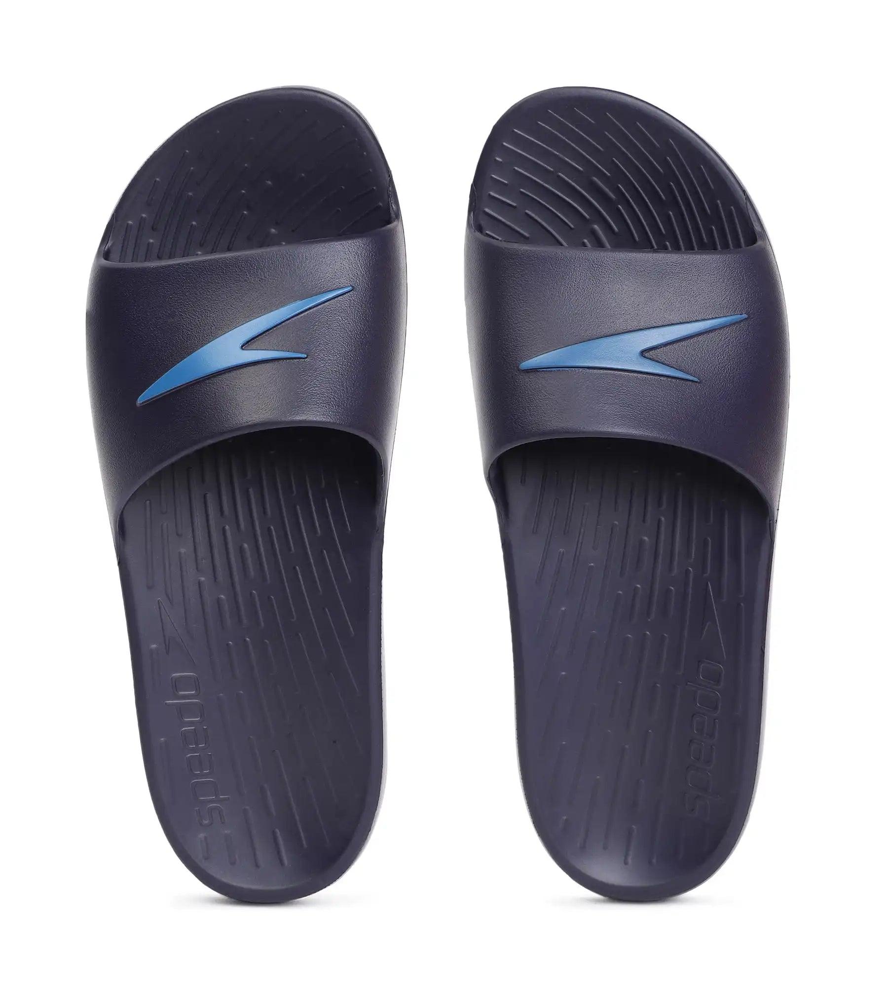 Buy Speedo Single Colour Slide True Navy-Blue Flame Footwear Online ...